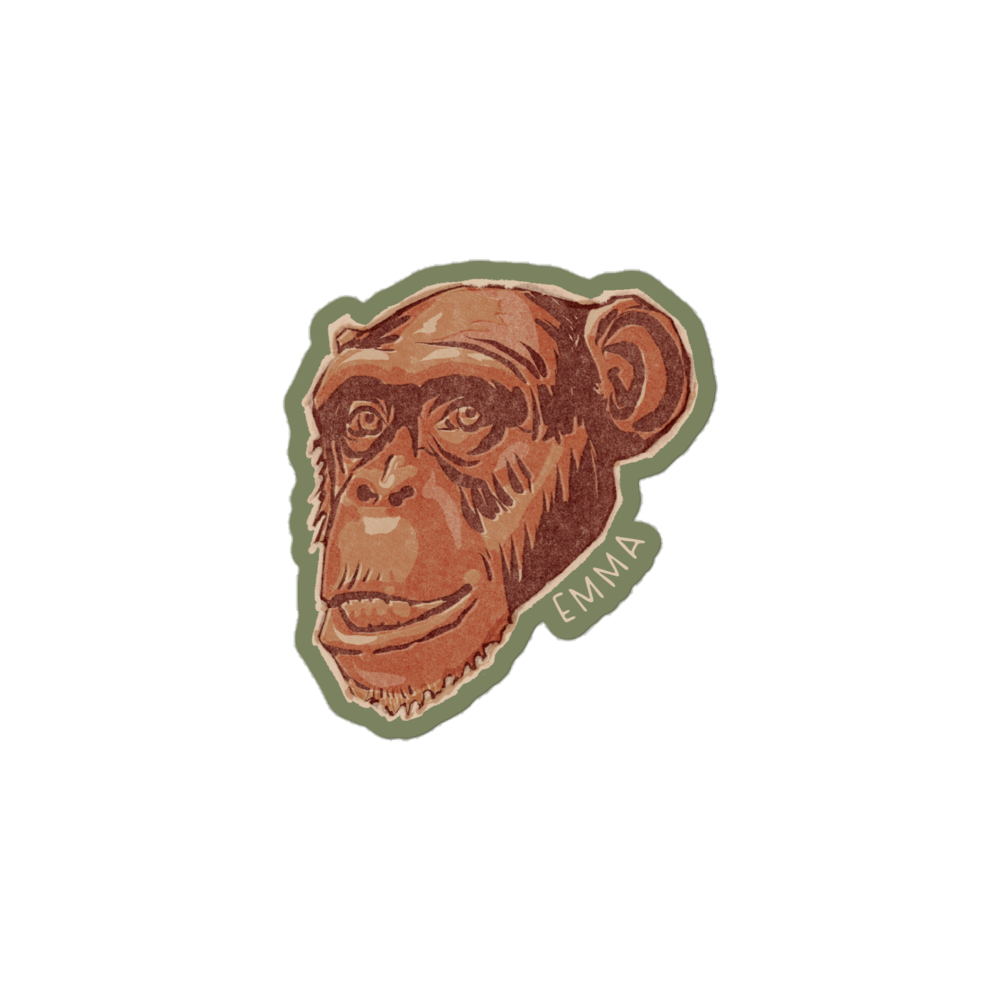 Emma Sticker | 30th Anniversary Collection – Chimp Haven Merch